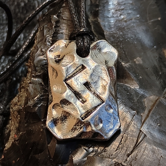 Handmade | Jewelry | Jera Elder Futhark Rune Forged Steel Ingot Pendant ...